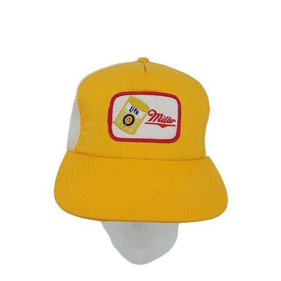 Young An | Accessories | Vintage Miller Lite Beer Mesh Snapback Hat Cap ...